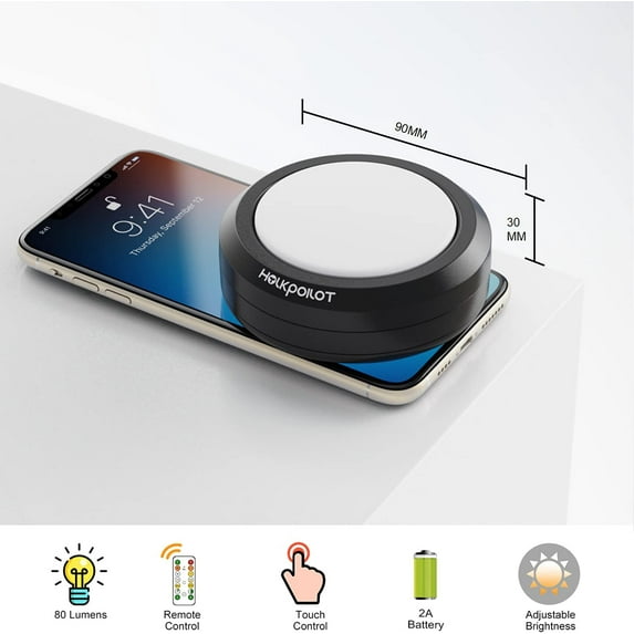 LIDUI-Puck Lights with Remote Control, LED Under Cabinet/Under Counter ...