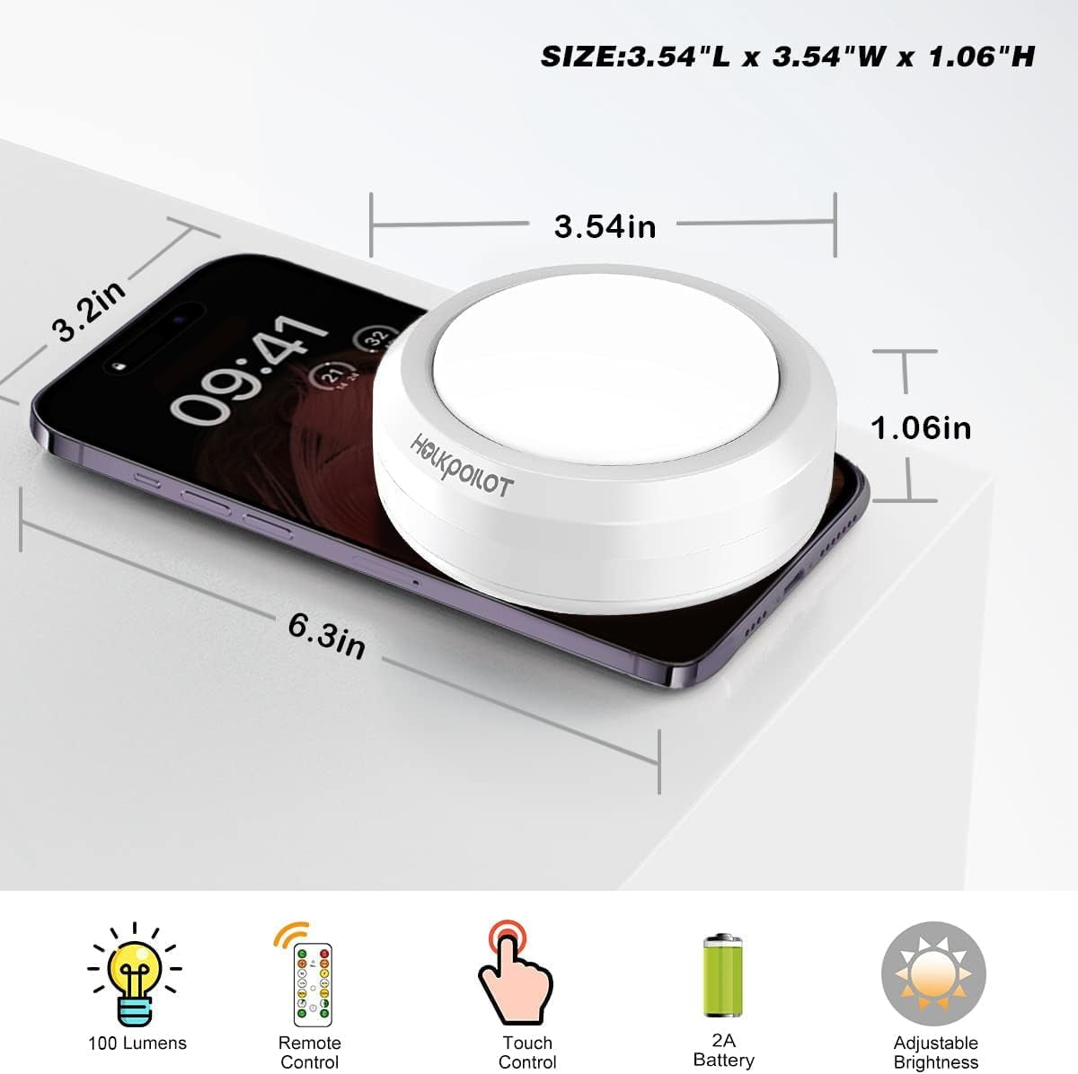 LIDUI-Puck Lights with Remote Control, Under Cabinet & Counter Lighting ...