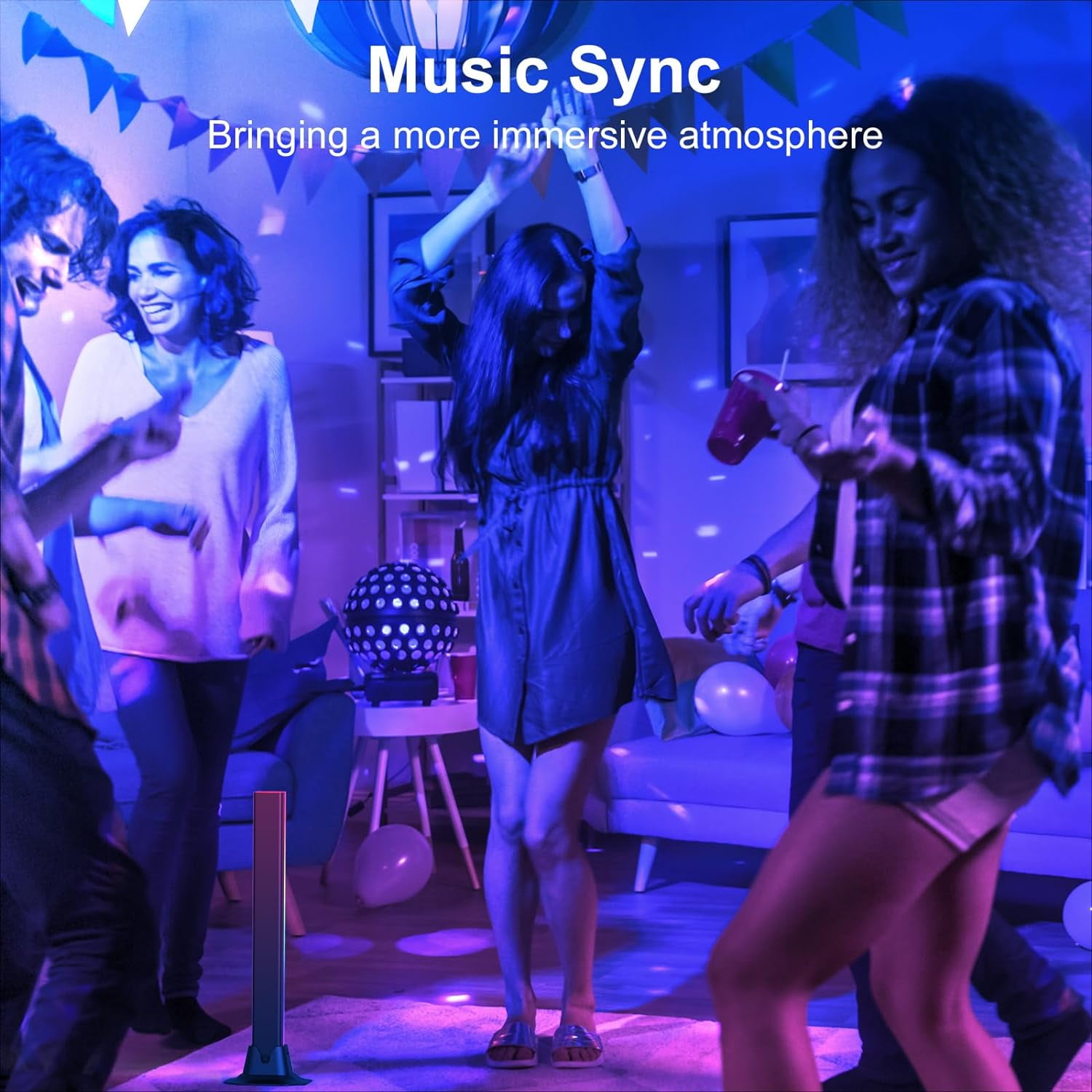 LIDUI-RGB Light Bar, Music Sync RGB IC LED Lights Bars, USB Powered ...