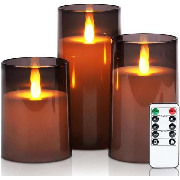 LIDUI-Realistic Flickering Flameless Candles Battery Operated, LED Fake ...
