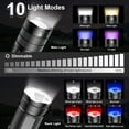 LIDUI-Rechargeable LED Flashlight, 10 Light Modes, Adjustable Zoomable ...