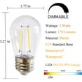 LIDUI-S14 Clear String Light Bulbs, 2W Plastic LED Replacement Bulbs ...