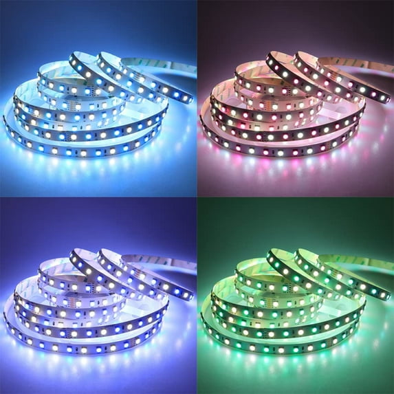 LIDUI-SMD 5050 24V RGB+Cold White(6000K-6500K) LED Strip Lights Super ...
