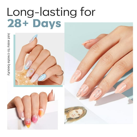 LIDUI-Short Almond Fake Nail Tips - 510Pcs Full Matte Gel Tips Pre ...