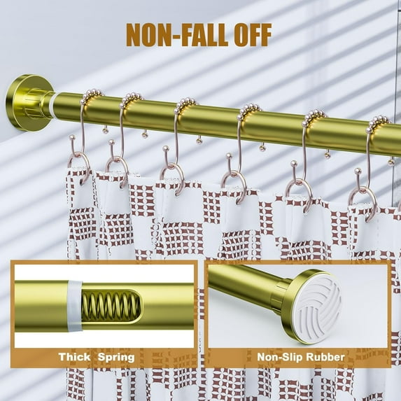 LIDUI-Shower Curtain Rod 32-80 Inch Adjustable - 1 Inch Diameter Heavy ...