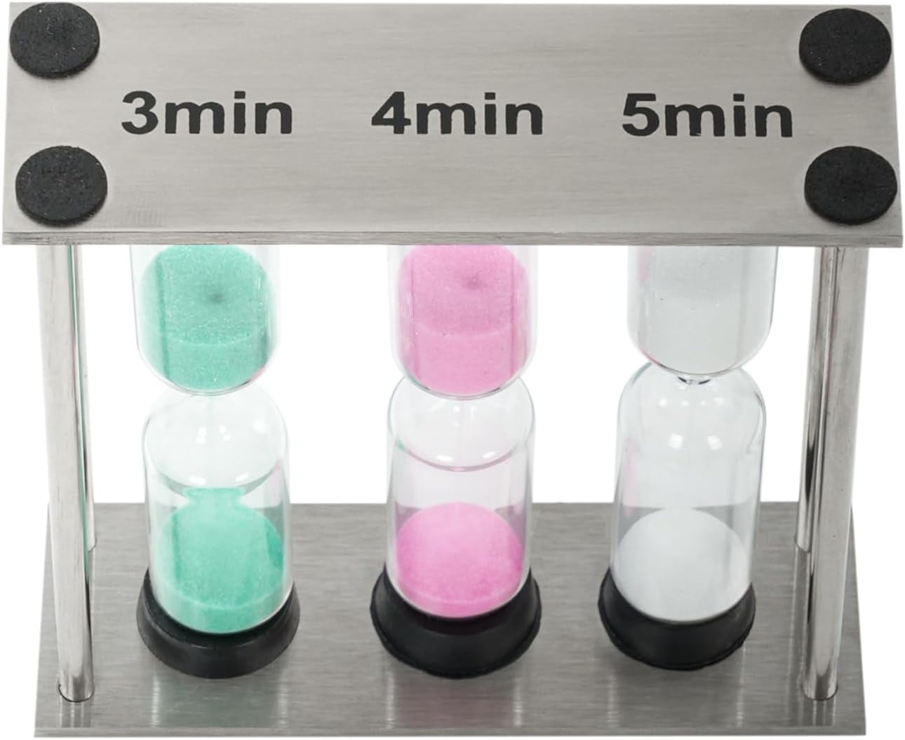 LIDUI-Small 3-in-1 Sand Timer, 3 inch Hourglass with Brushed Stainless ...