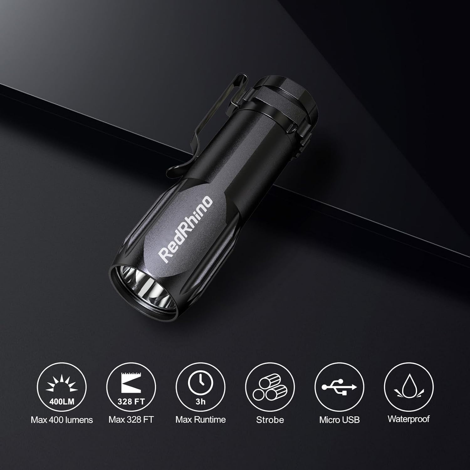 LIDUI-Small LED Flashlight 4 Pack, Rechargeable EDC Compact Pocket ...