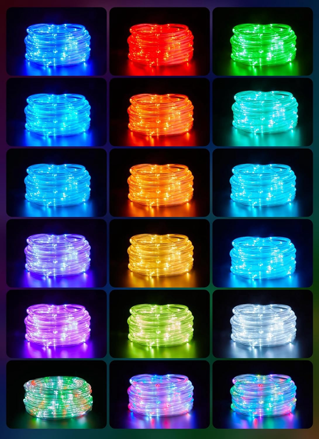 LIDUI-Solar String Lights Outdoor Waterproof, 18 Colors Changing 39FT ...