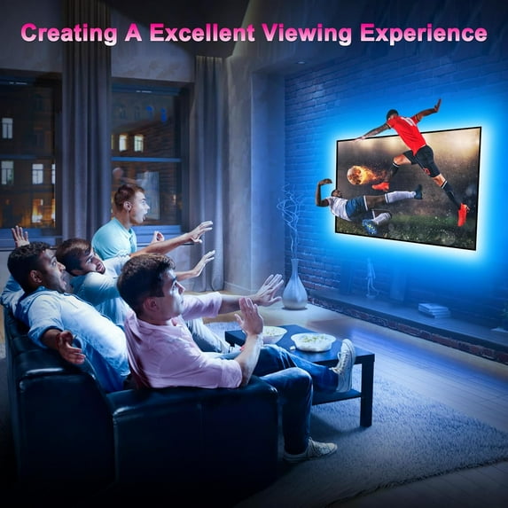 LIDUI-TV LED Lights, 16.4ft for 55-70 Inch, Backlight That Sync With TV ...