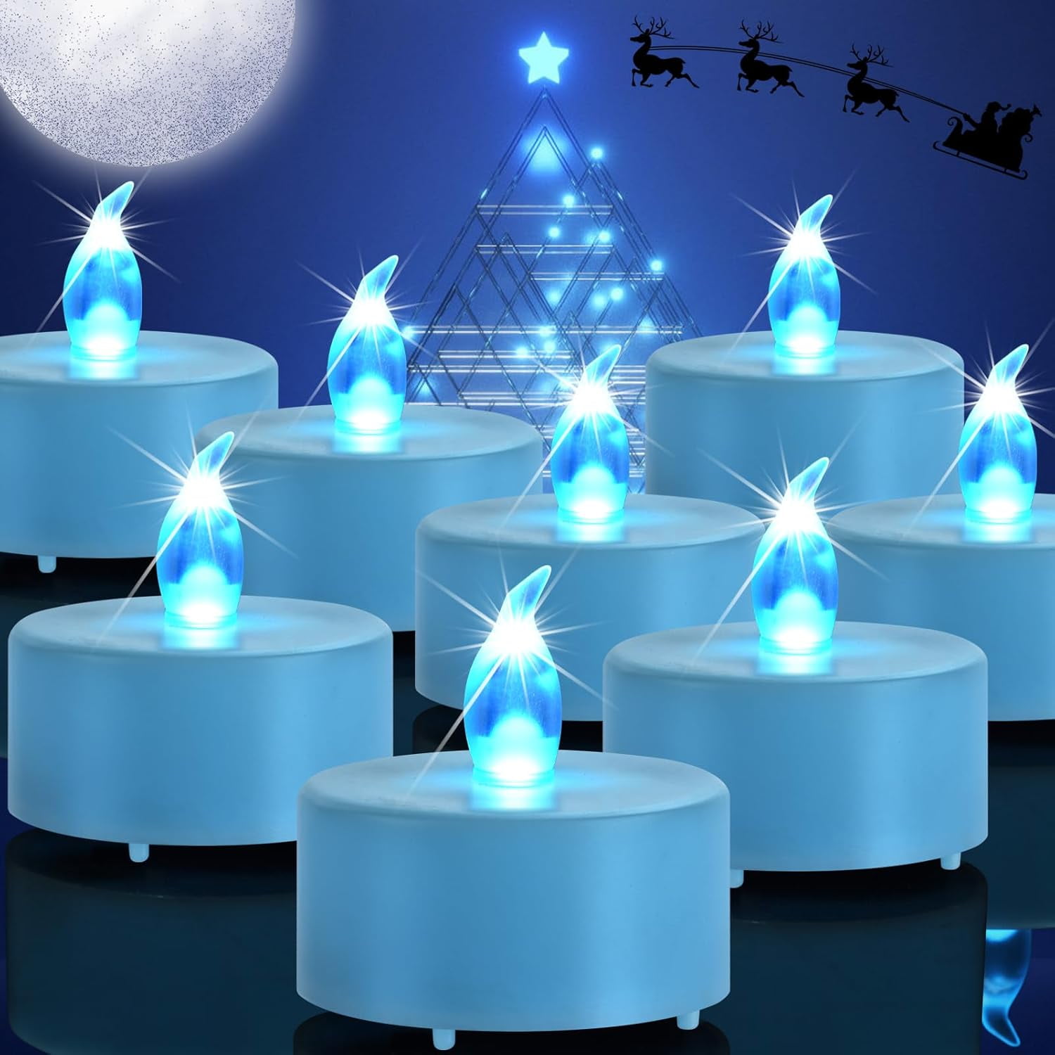 LIDUI-Tea Lights Flameless Battery Operated Candles-LED Flickering ...