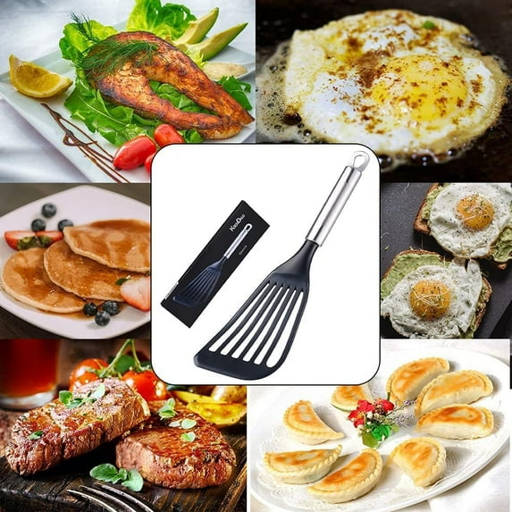 LIDUI-Thin Kitchen Spatula Turner for Egg,Fish, Slotted Flexible ...