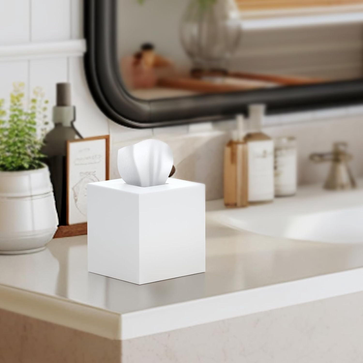 LIDUI-Tissue Box Cover Square, Extra Large Tissue Box Cover, Plus Size ...