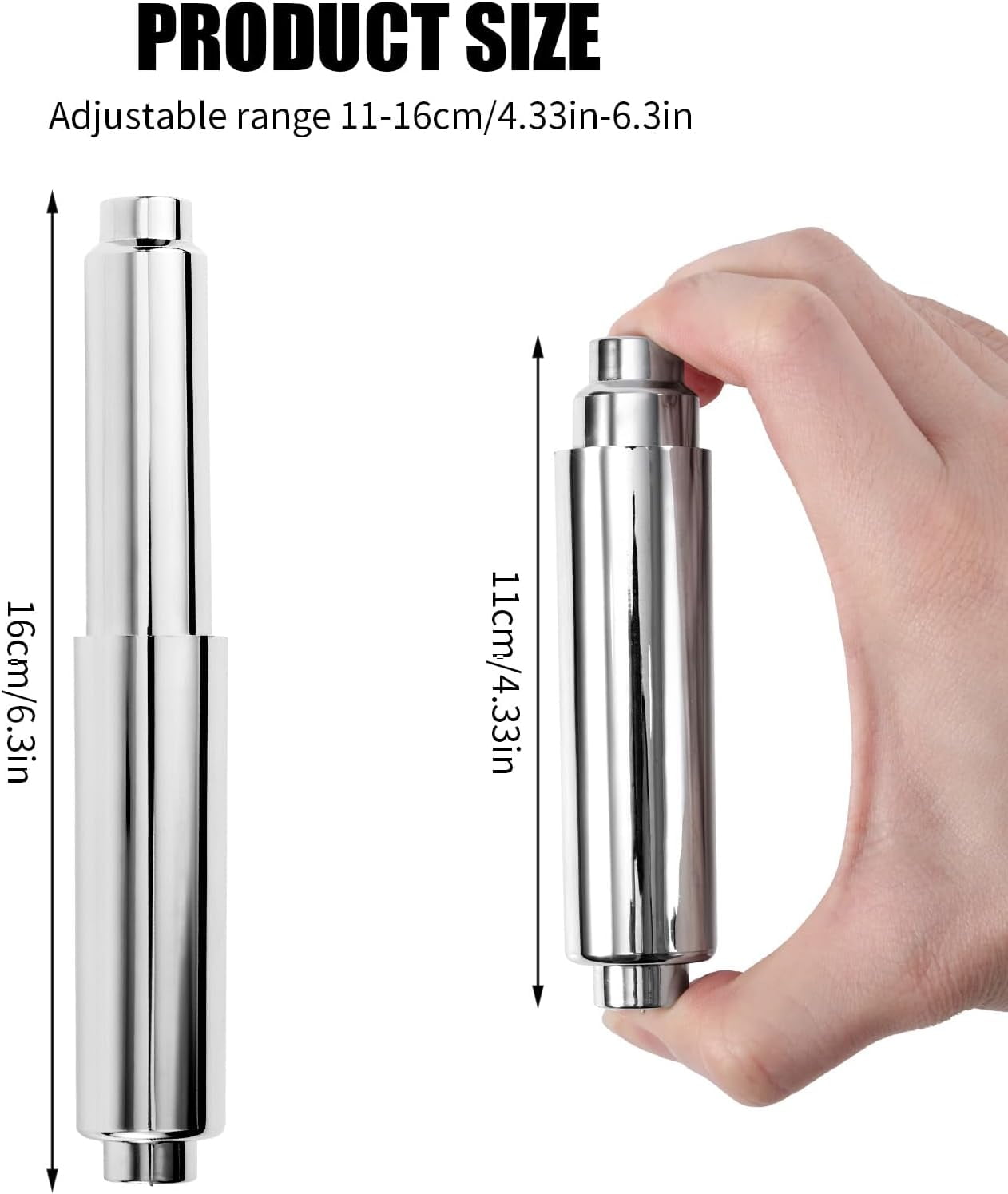 LIDUI-Toilet Paper Holder Roller Replacement, Plastic Retractable ...