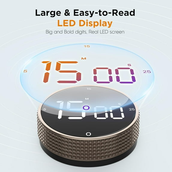 LIDUI-Upgrade Digital Kitchen Timer - Magnetic Countdown Countup Visual ...