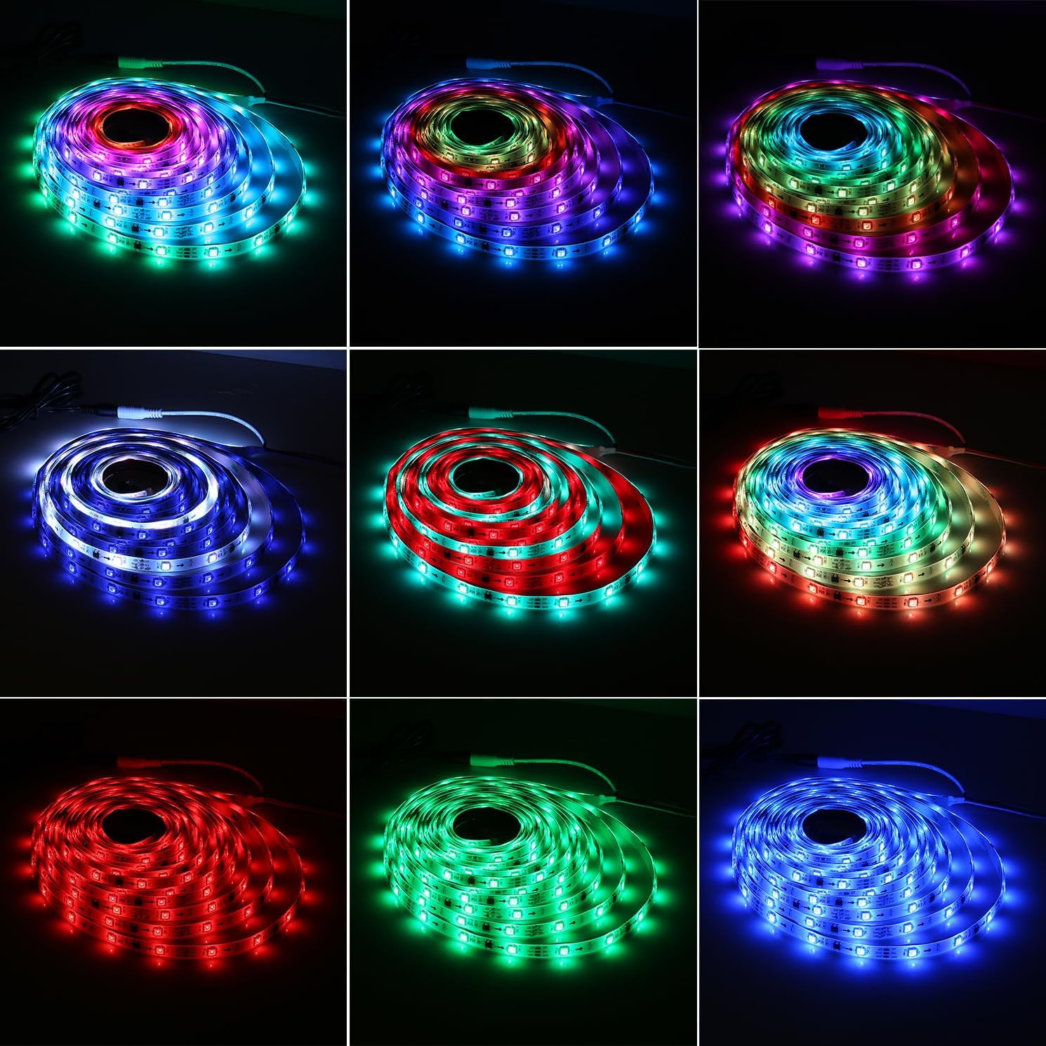 LIDUI-Upgrade Smart RGB Music Sync Multiple Colors Chasing 16.4ft neon ...