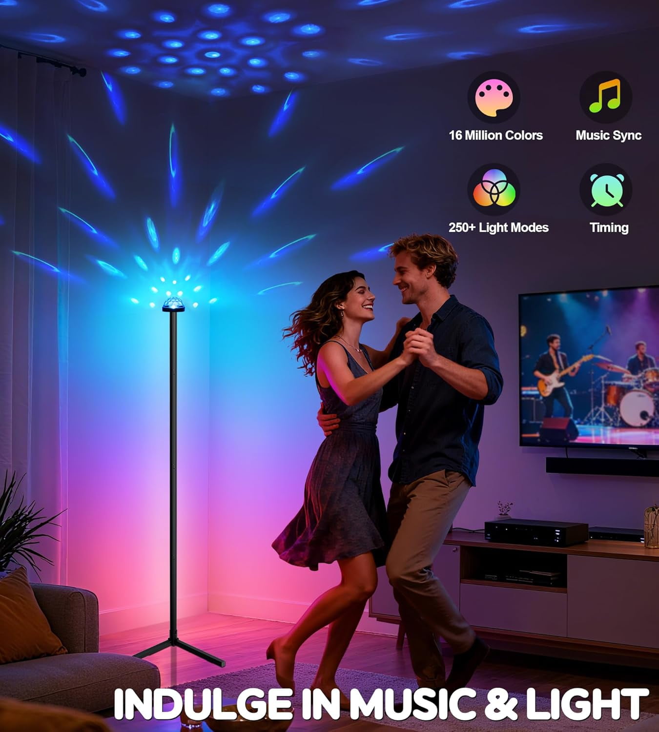 LIDUI-Uplighter Corner Floor Lamp, Smart RGB LED Corner Floor Lamp ...
