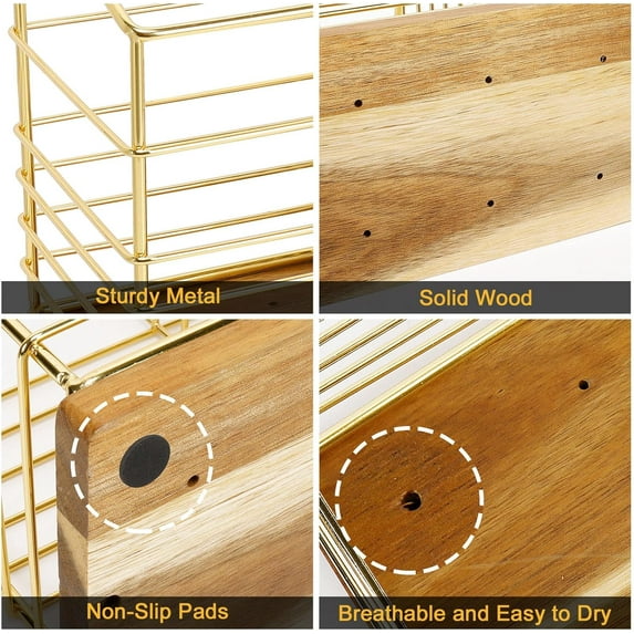 LIDUI-Utensil Holder for Kitchen Counter, Metal Utensil Holder Rack for ...