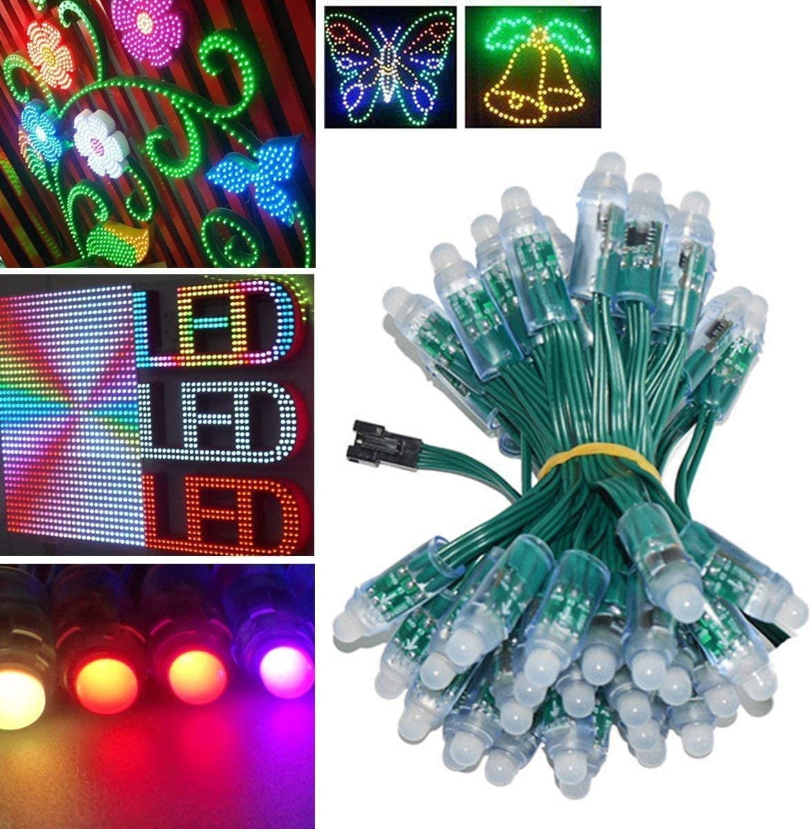 LIDUI-WS2811 Diffused Digital RGB LED Pixel Lights Individually ...