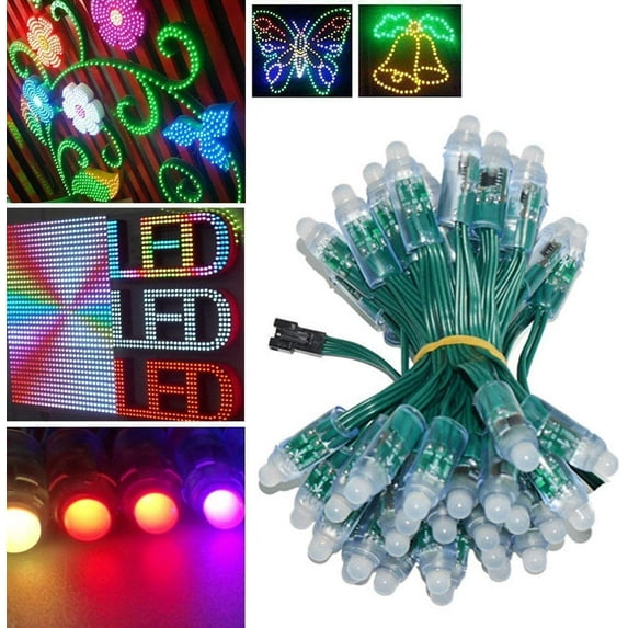 LIDUI-WS2811 Diffused Digital RGB LED Pixel Lights Individually ...