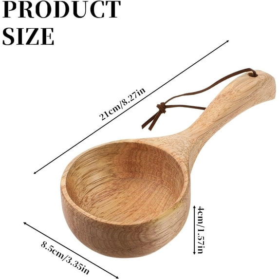 LIDUI-Wood Scoop Bath Salt Scoop Wooden Kitchen Scoops Rice Spoon ...
