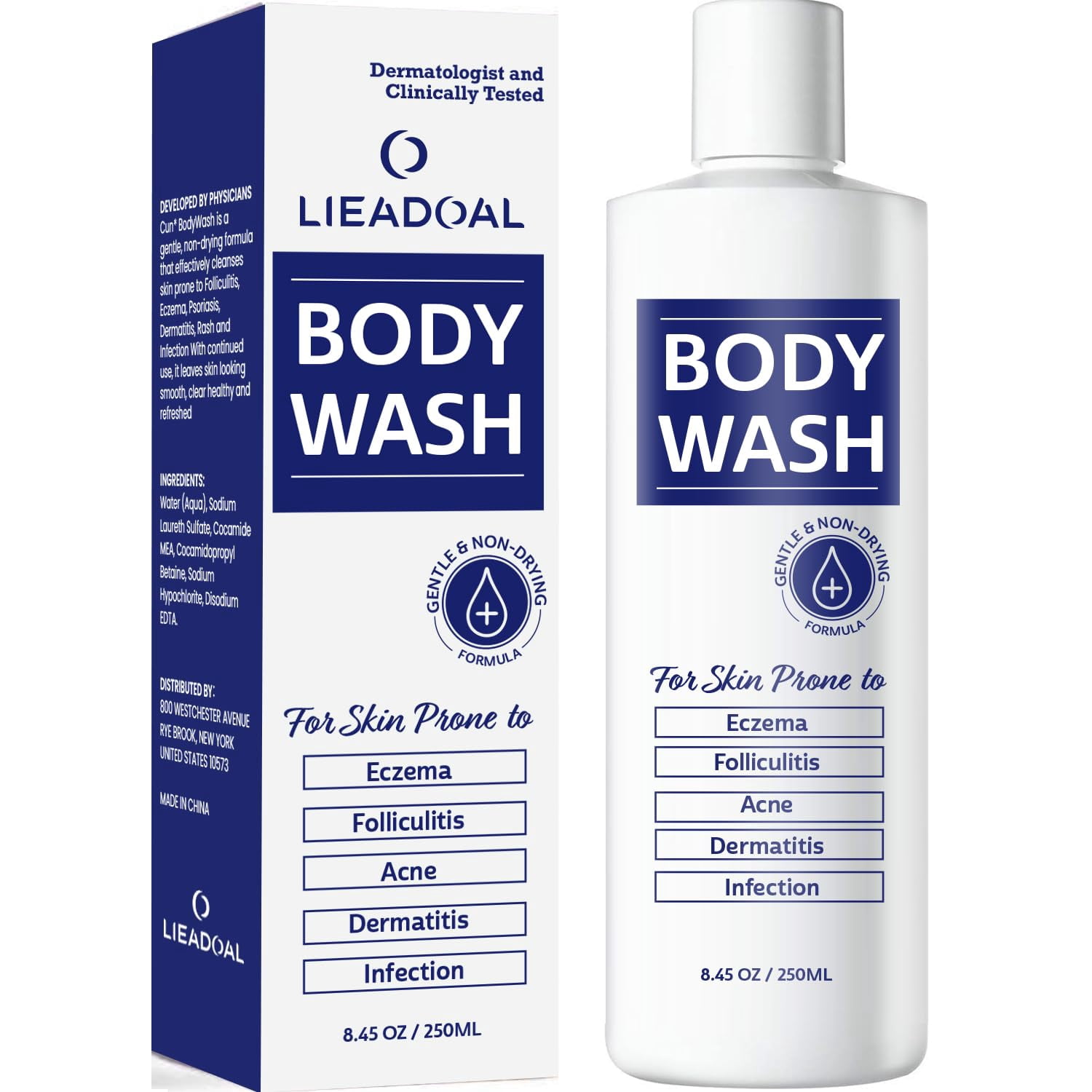 LIEADOAL Antifungal Body Wash DMF15 for Acne and Eczema: Folliculitis ...