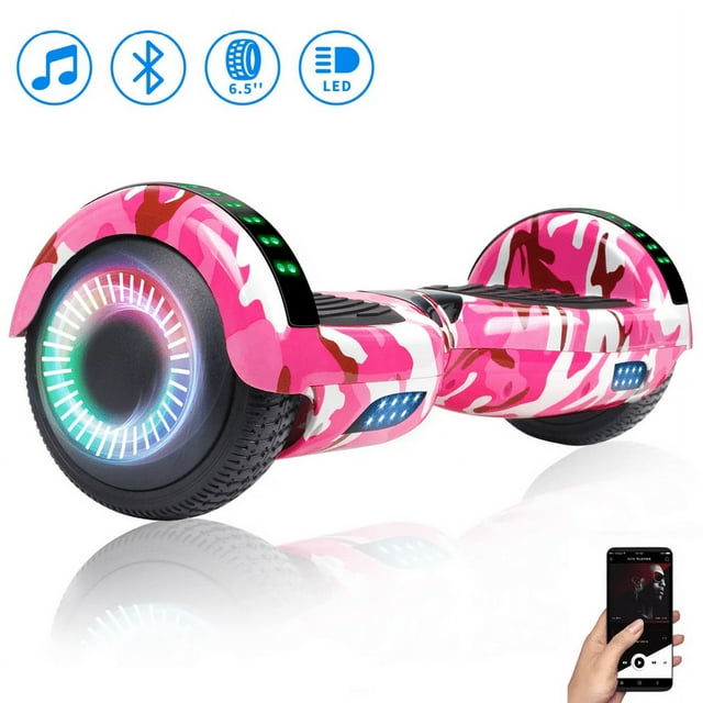 LIEAGLE Bluetooth Hoverboard with LED Lights 6.5'' Self Balancing 2 ...