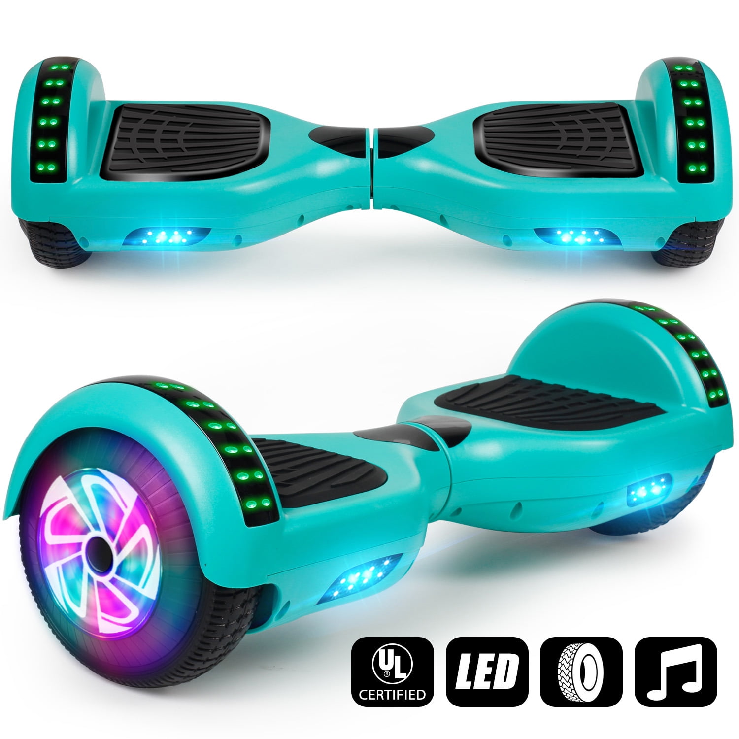 LIEAGLE Hoverboard for Kids Ages 6-12, 6.5 inch Bluetooth Hoverboard ...