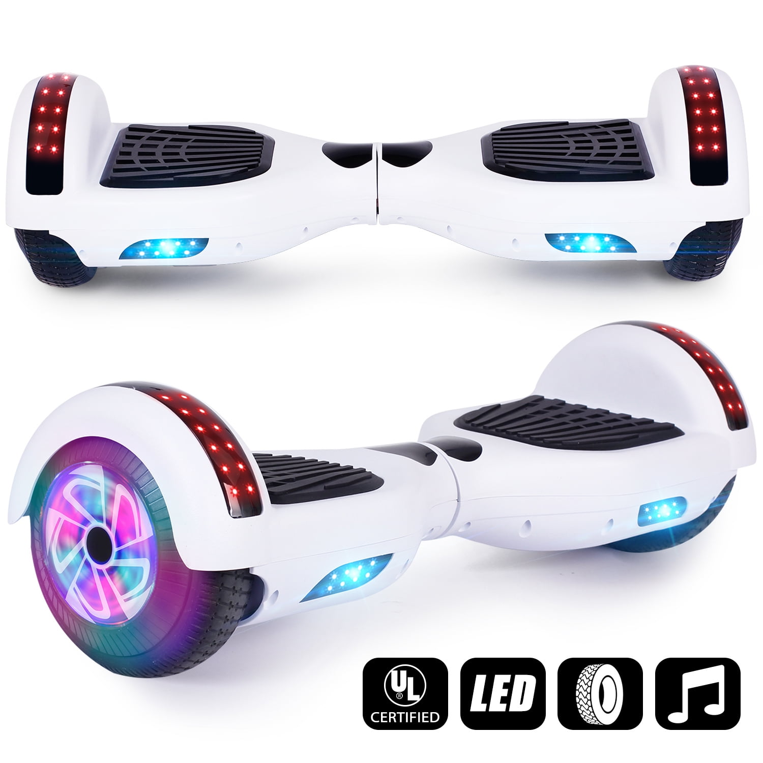 SISIGAD Hoverboard for Kids Ages 6-12, 6.5 inch Bluetooth Hoverboard ...