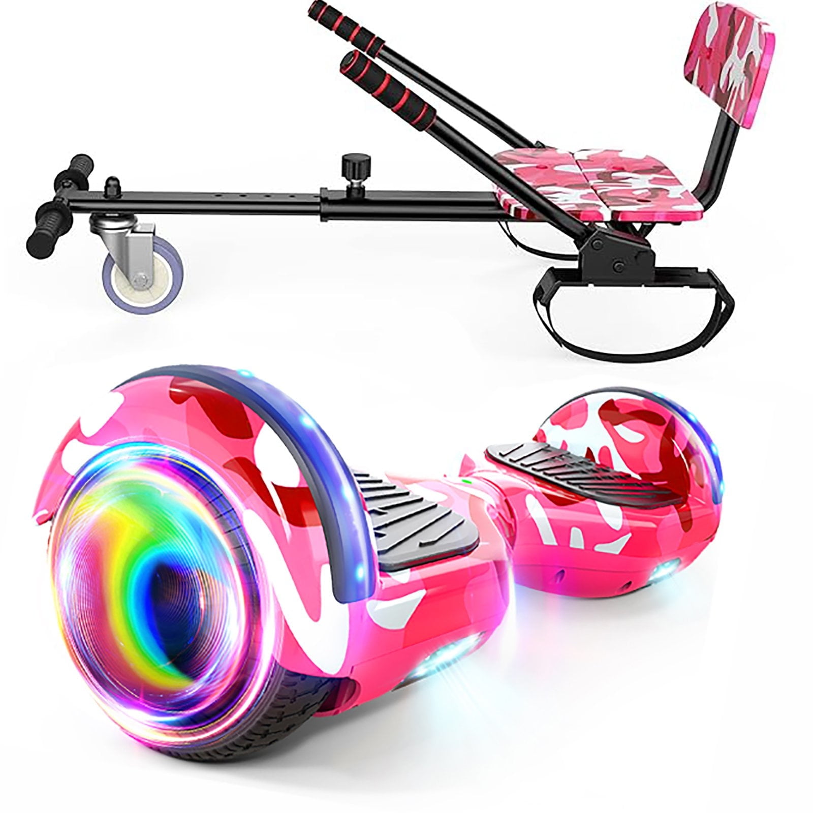 TST Hoverboard with Seat, 6.5" Hover Board Go Kart, 300W Powerful Motor ...