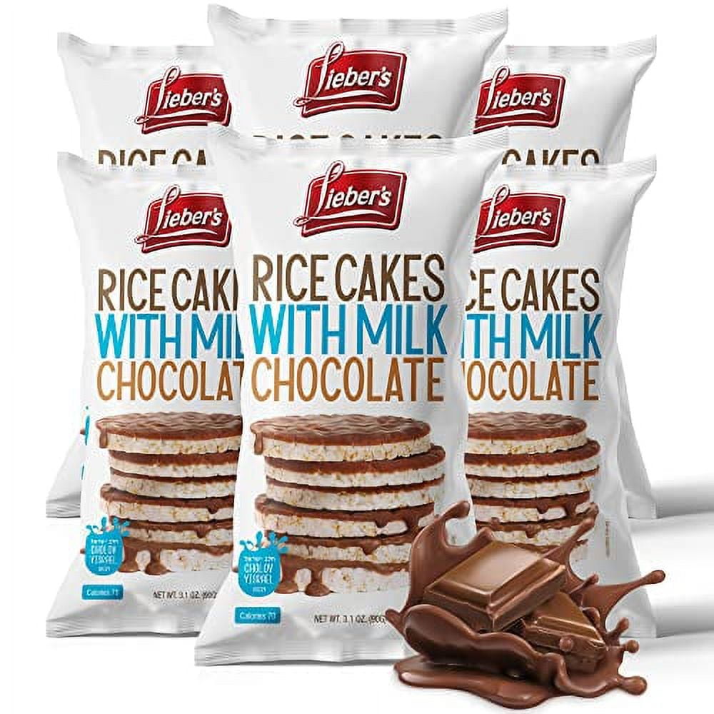 LIEBERS Milk Chocolate Rice Cakes, Kosher Certified Dairy, Gluten Free ...