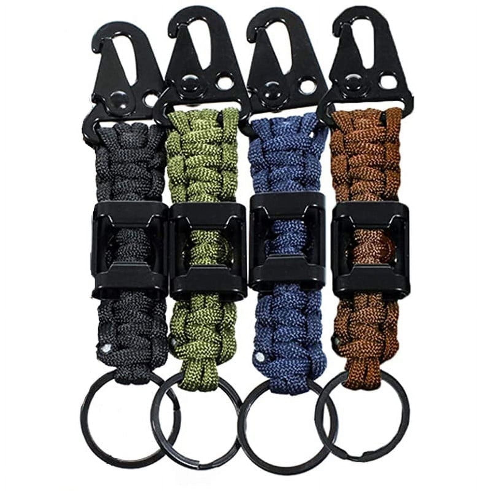 LIEISFEPER 4pcs Paracord Survival Keychain with Bottle Opener for Keys ...
