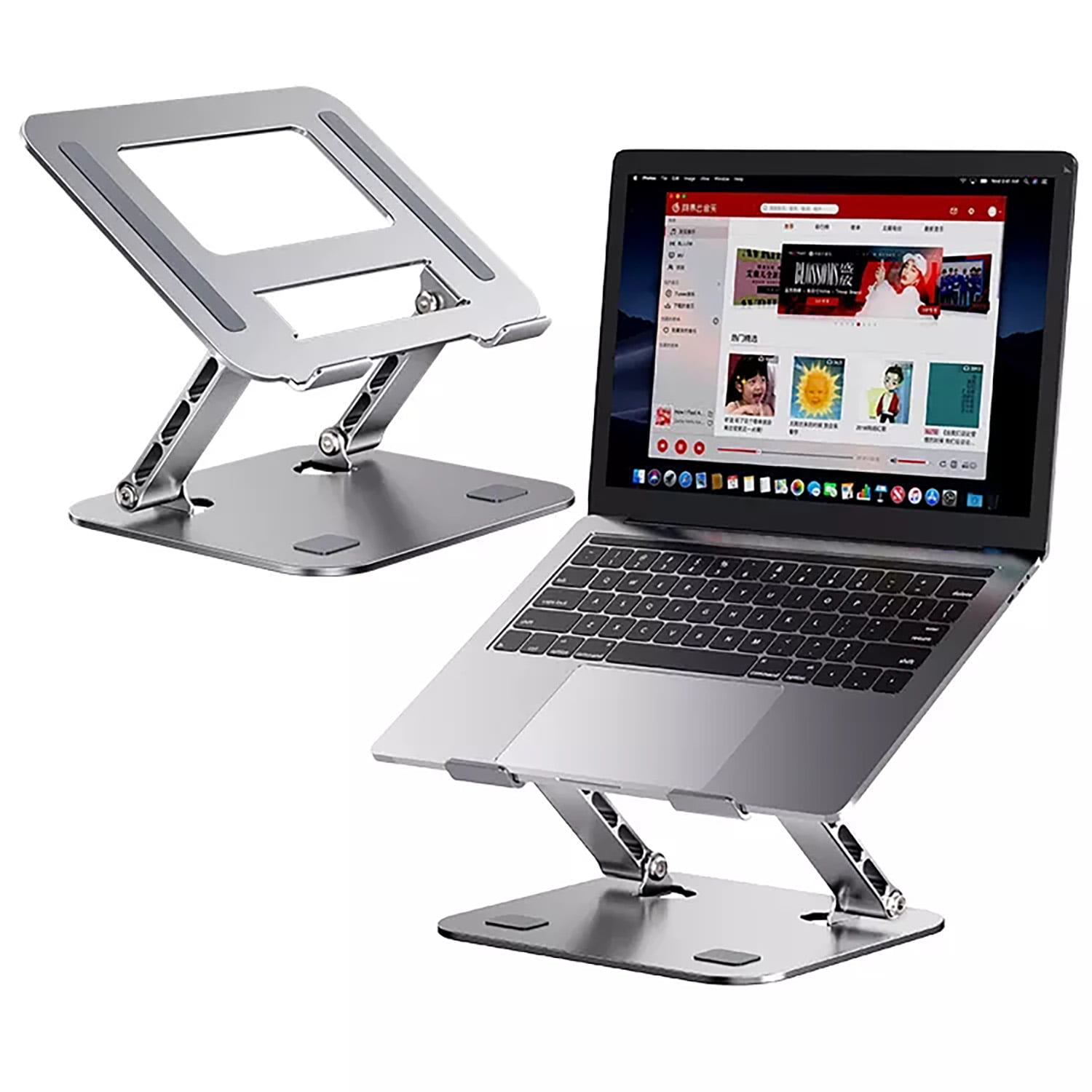 LIENS Laptop Stand, Adjustable Height Computer Stand for Laptop Riser ...
