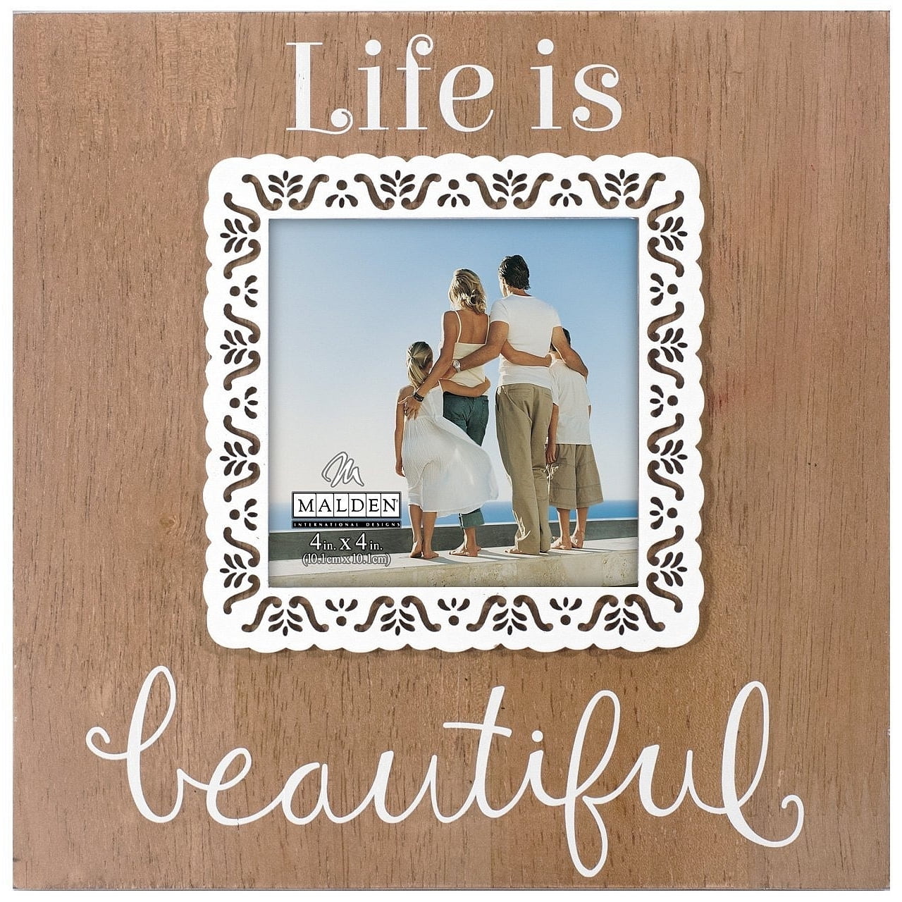 LIFE IS BEAUTIFUL 4x4 frame by Malden - 4x4 - Walmart.com