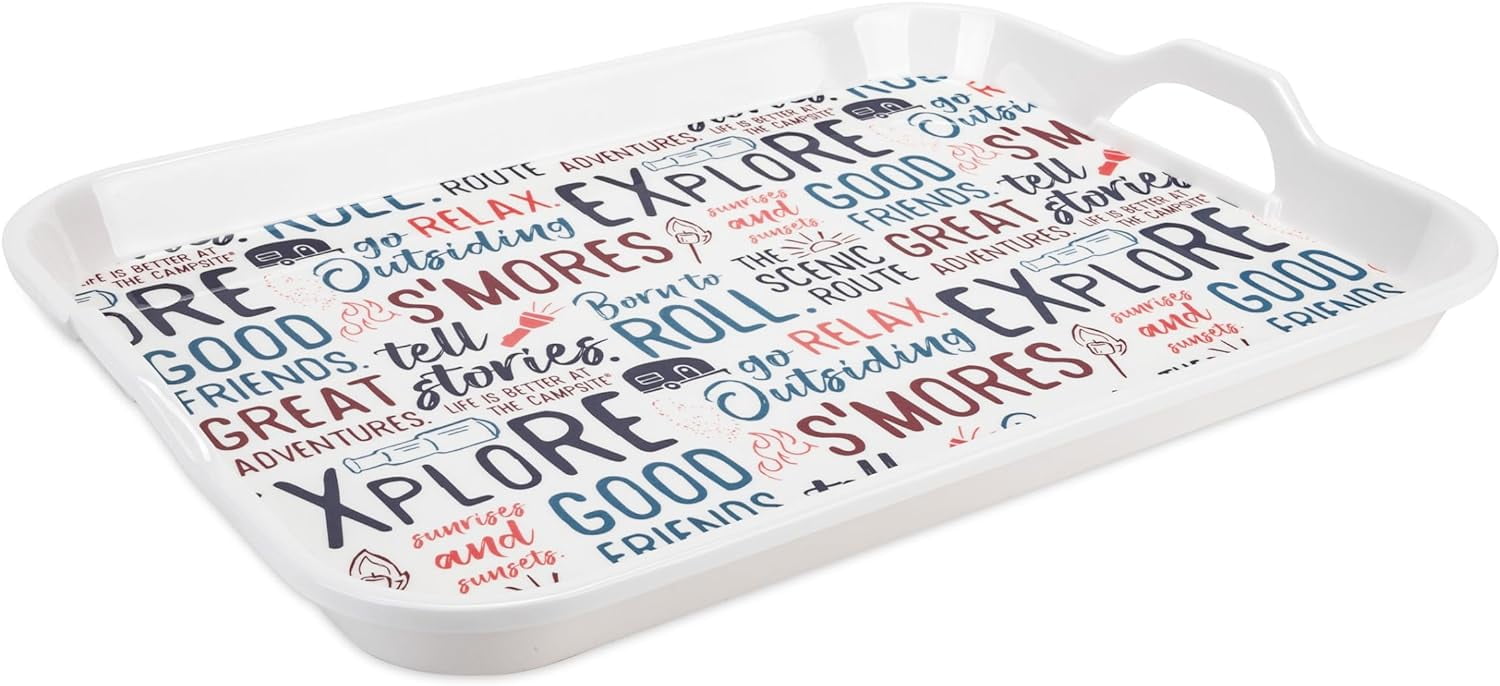 LIFE IS BETTER AT THE CAMPSITE Camco Melamine RV Serving Tray ...