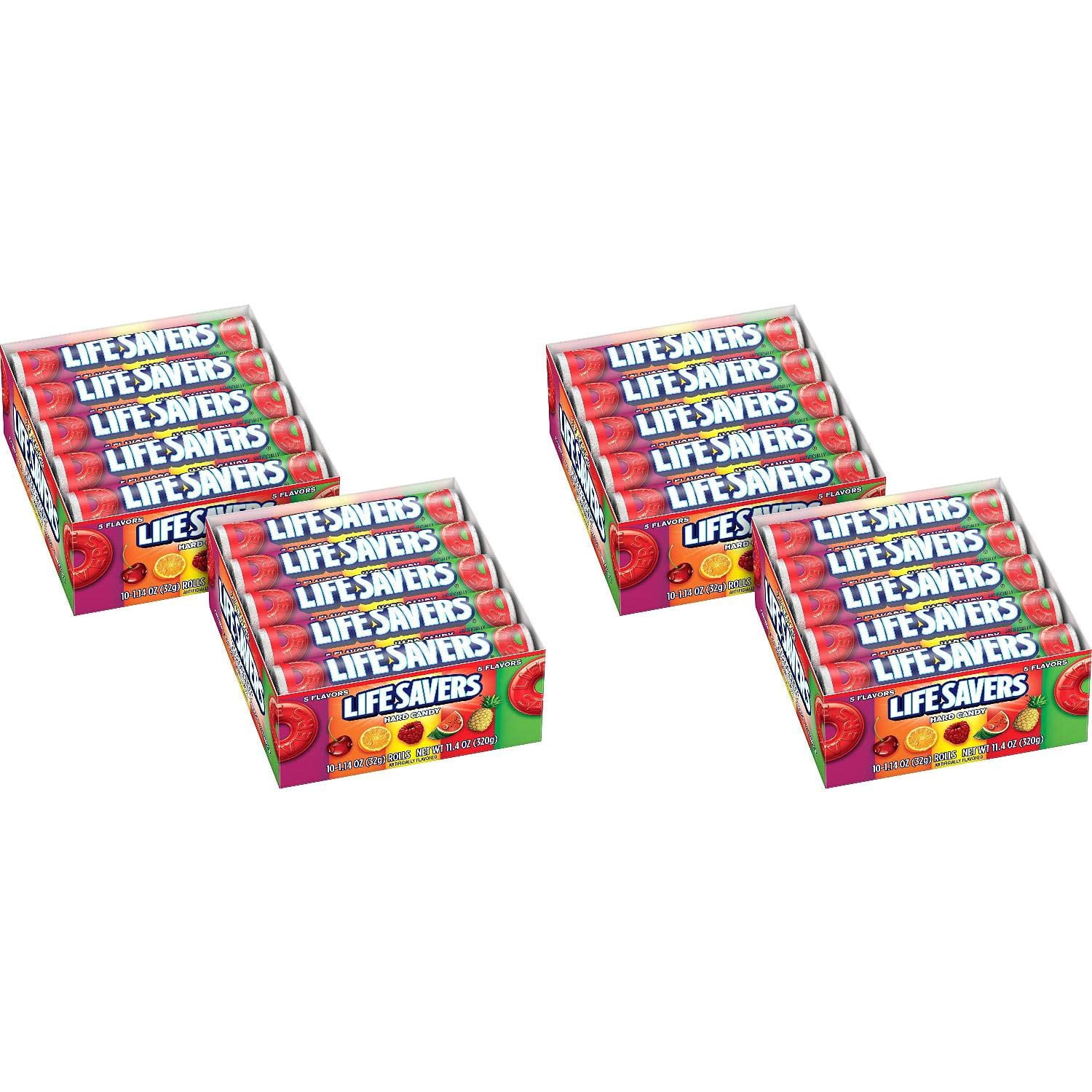 LIFE SAVERS 5 Flavors Hard Candy Rolls, 1.14 Ounce (Pack of 20), SET OF ...