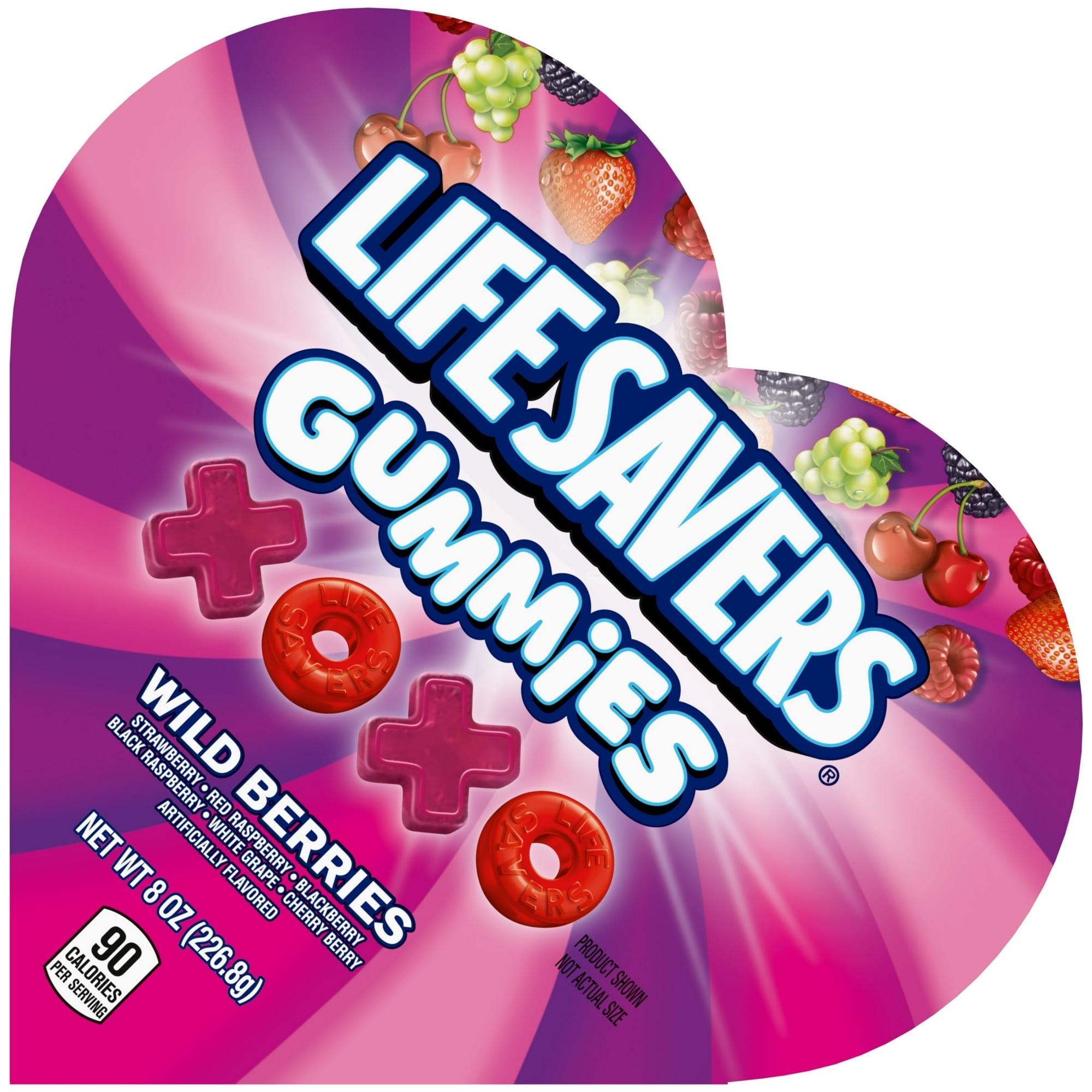 LIFE SAVERS Gummies Wild Berry X & O Valentines Day Gummy Candy Heart ...