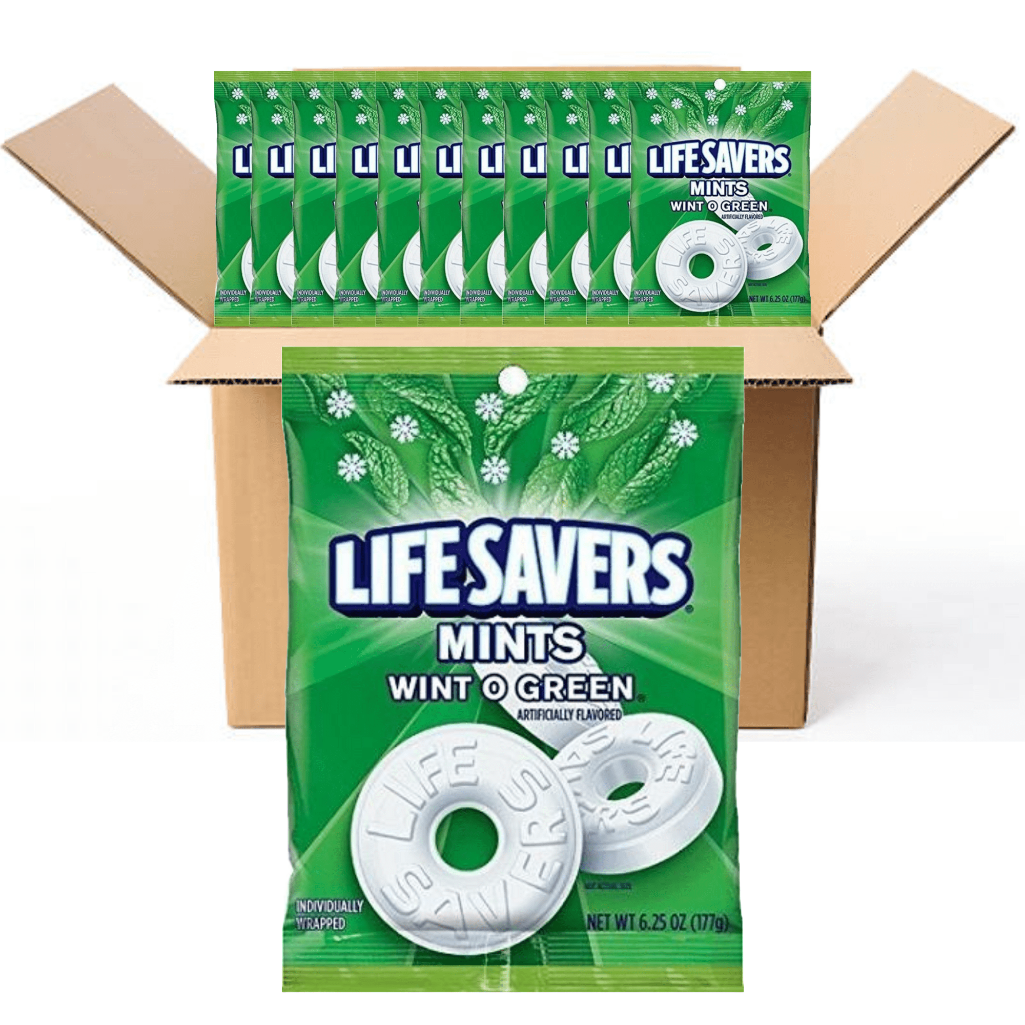 LIFE SAVERS WINT-O-GREEN Bag 6.25 Ounce Fresh Individually Wrapped ...