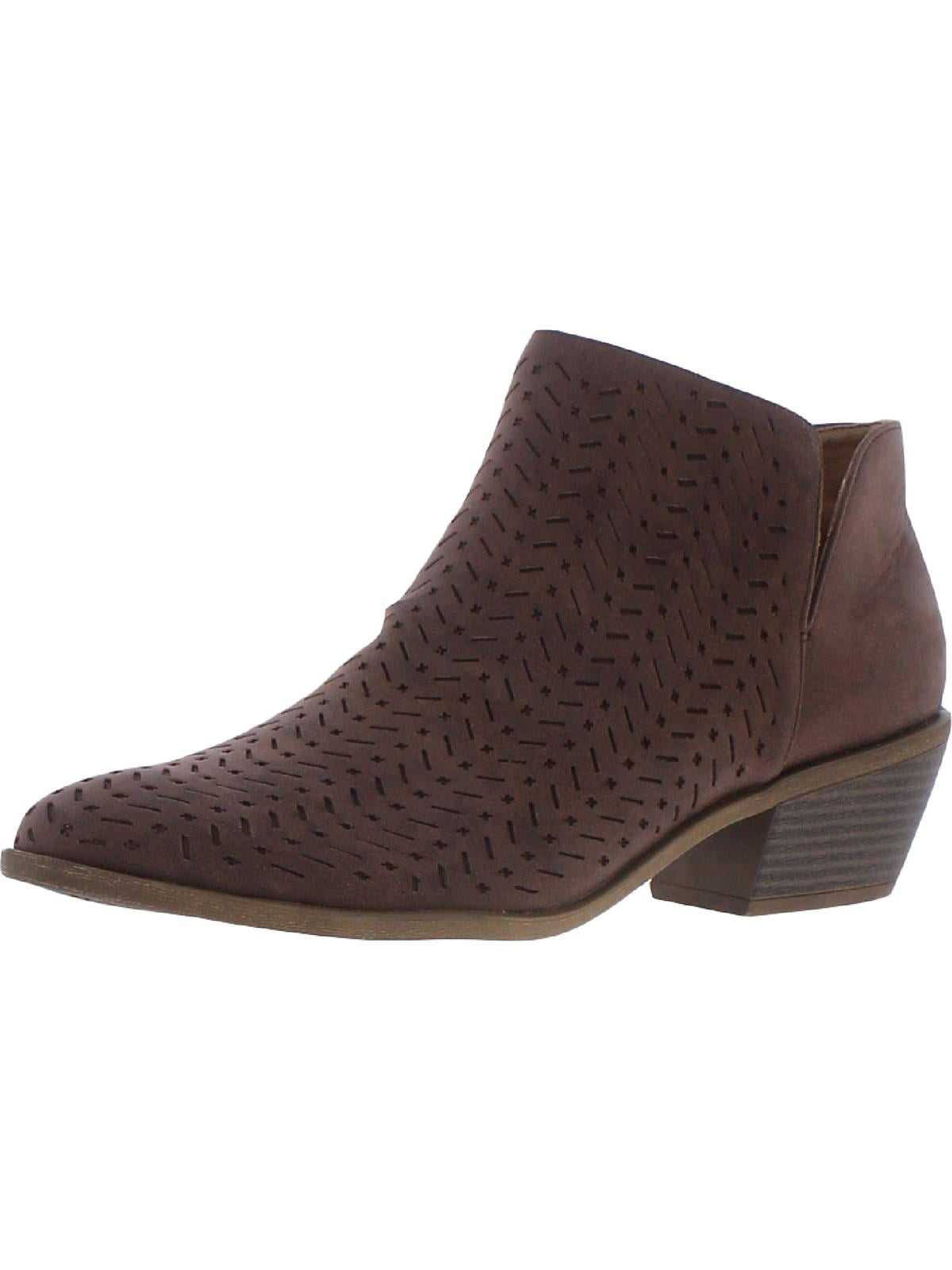 LIFE STRIDE Womens Brown Side Cutouts Perforated Cushioned Payton Block ...