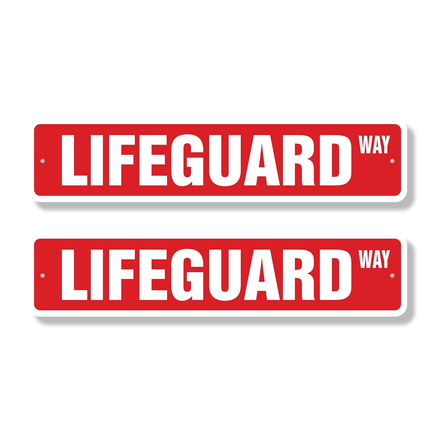 LIFEGUARD Classic Street Sign (2 Pack) swimming pool lake ocean life ...