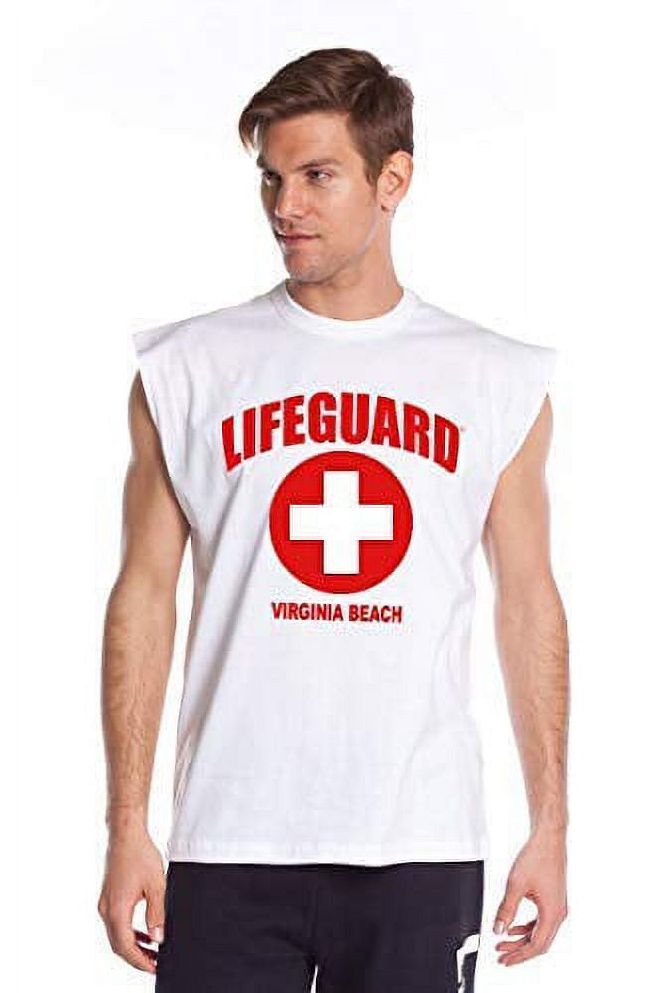 LIFEGUARD Guys White Printed Mens Sleeveless Tank (Large) - Walmart.com