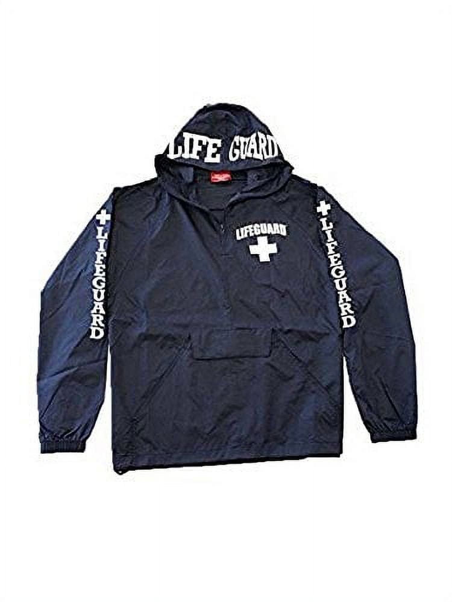 LIFEGUARD Officially Licensed Quarter Zip Nylon Pack-Away Windbreaker ...
