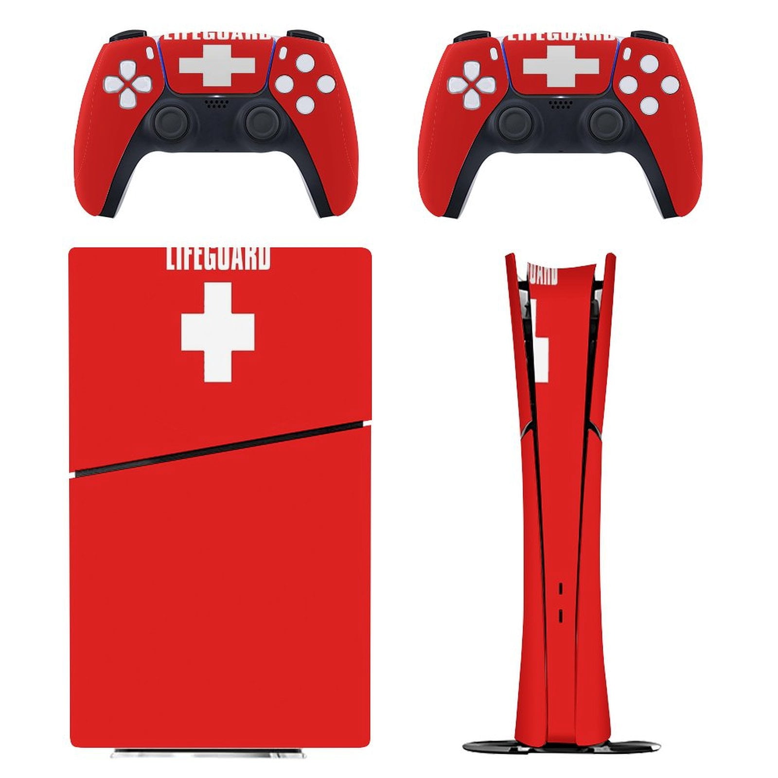 LIFEGUARD RED CROSS PS5/PS5 Pro/PS5 Slim Digital Disc Skin Sticker For ...