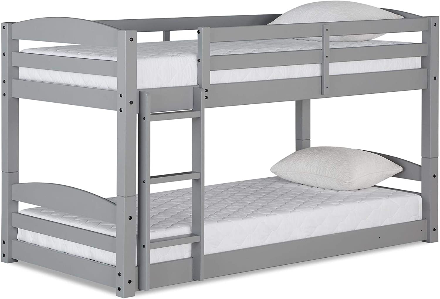 LIFEI Phoenix Convertible Low Wood Floor Bunk Bed, Stackable and ...