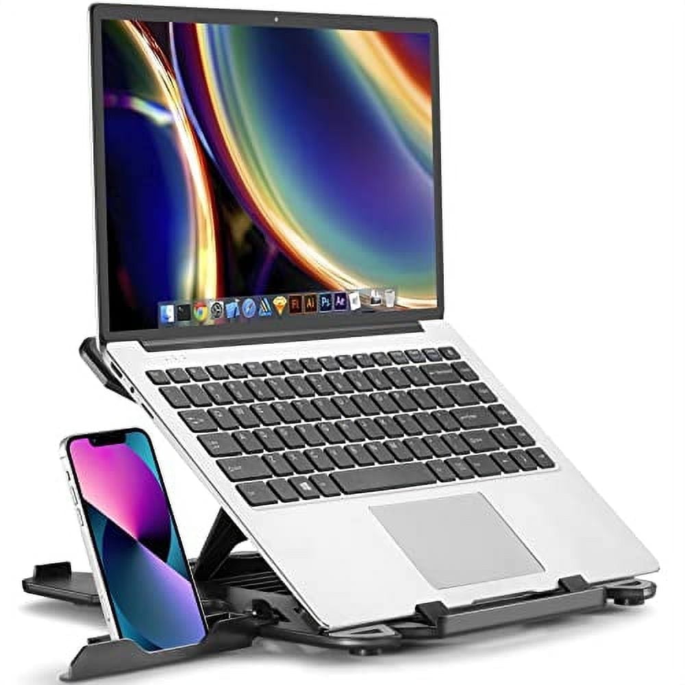 Lifelong Adjustable Height Laptop Riser, Portable for Desk, Bed, Lap ...