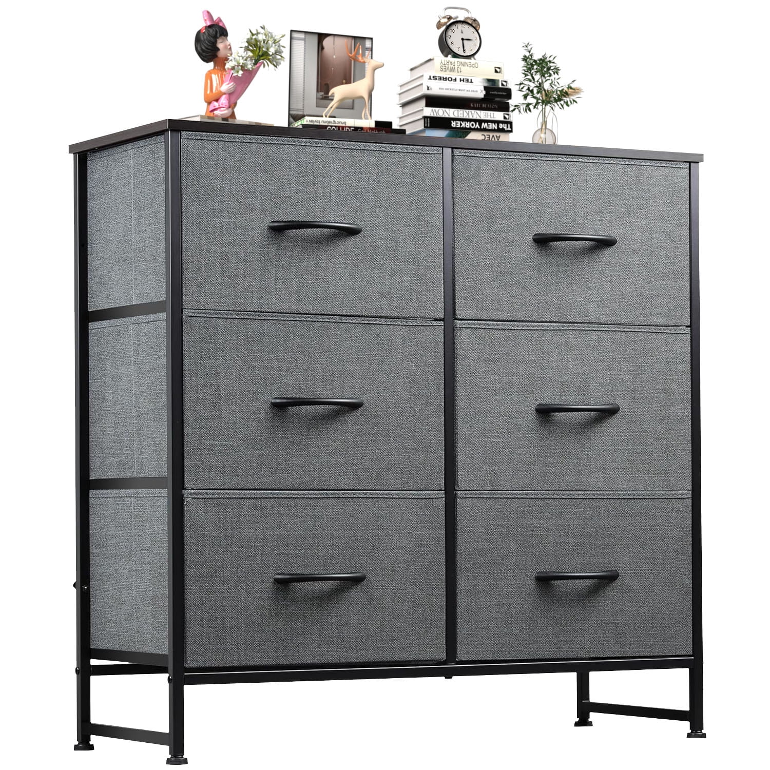 LIFERECORD 6 Drawers Dresser, Fabric Storage Closet Chests Organizer ...