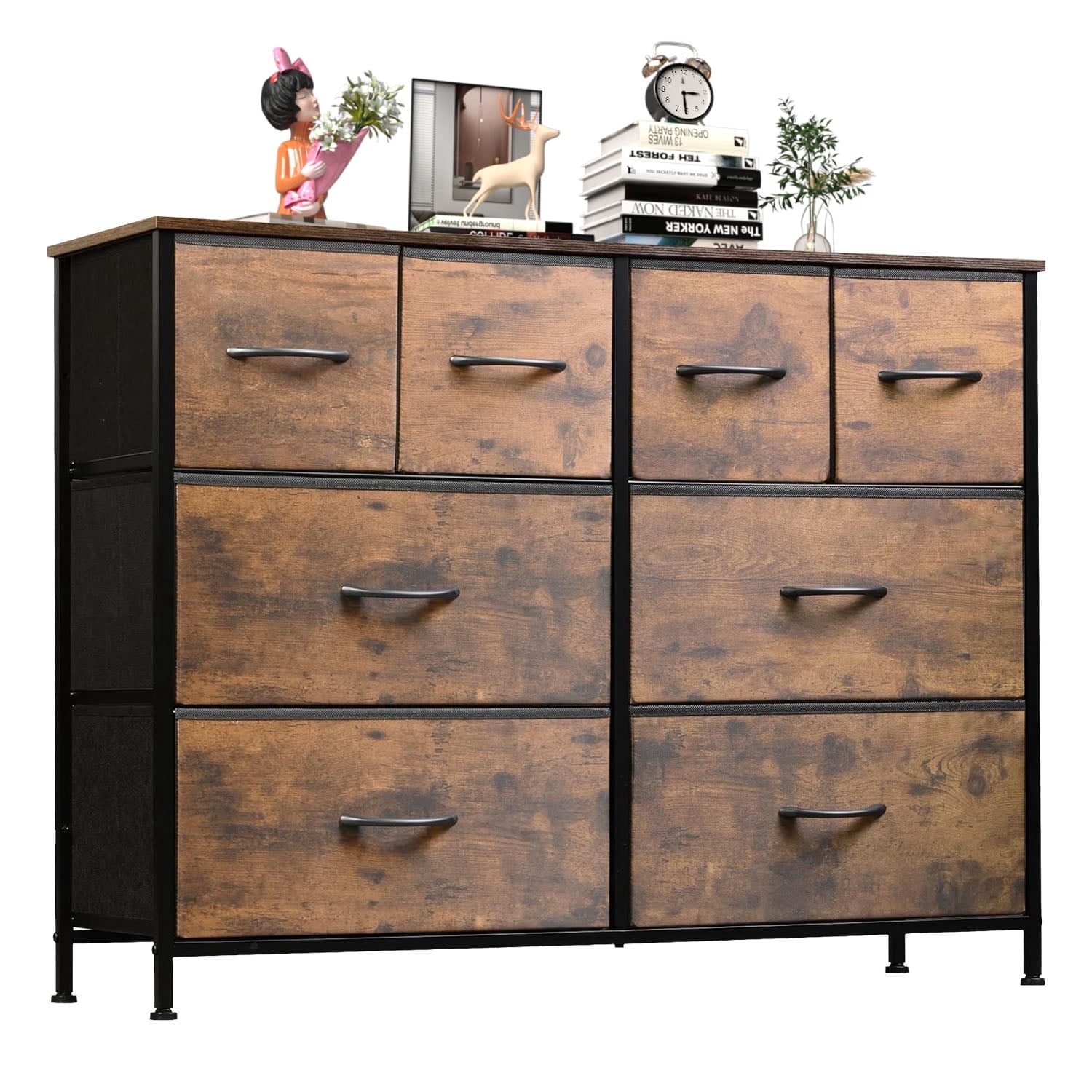 LIFERECORD 8 Drawers Dresser, Fabric Closet Chests Storage Organizer ...