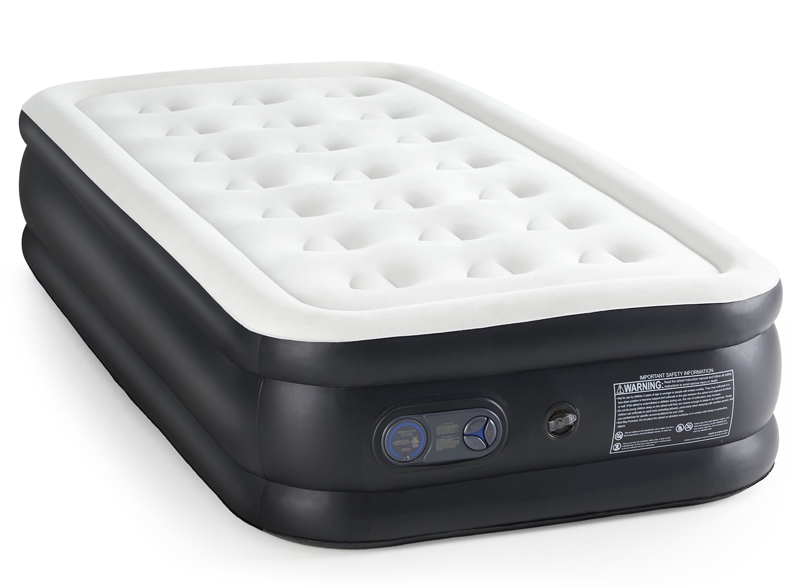 LIFERECORD Air Mattress Twin Size with Built in Pump,18" Portable Air ...