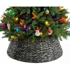 Costway Farmhouse-Style Wooden Christmas Tree Collar Box, 37'' Diameter ...