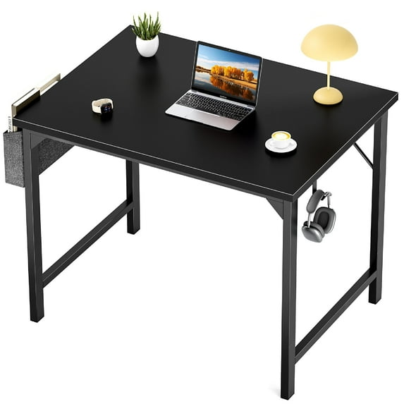 LIFERECORD Computer Desk 31 Inch Simple Farmhouse Table With Storage ...