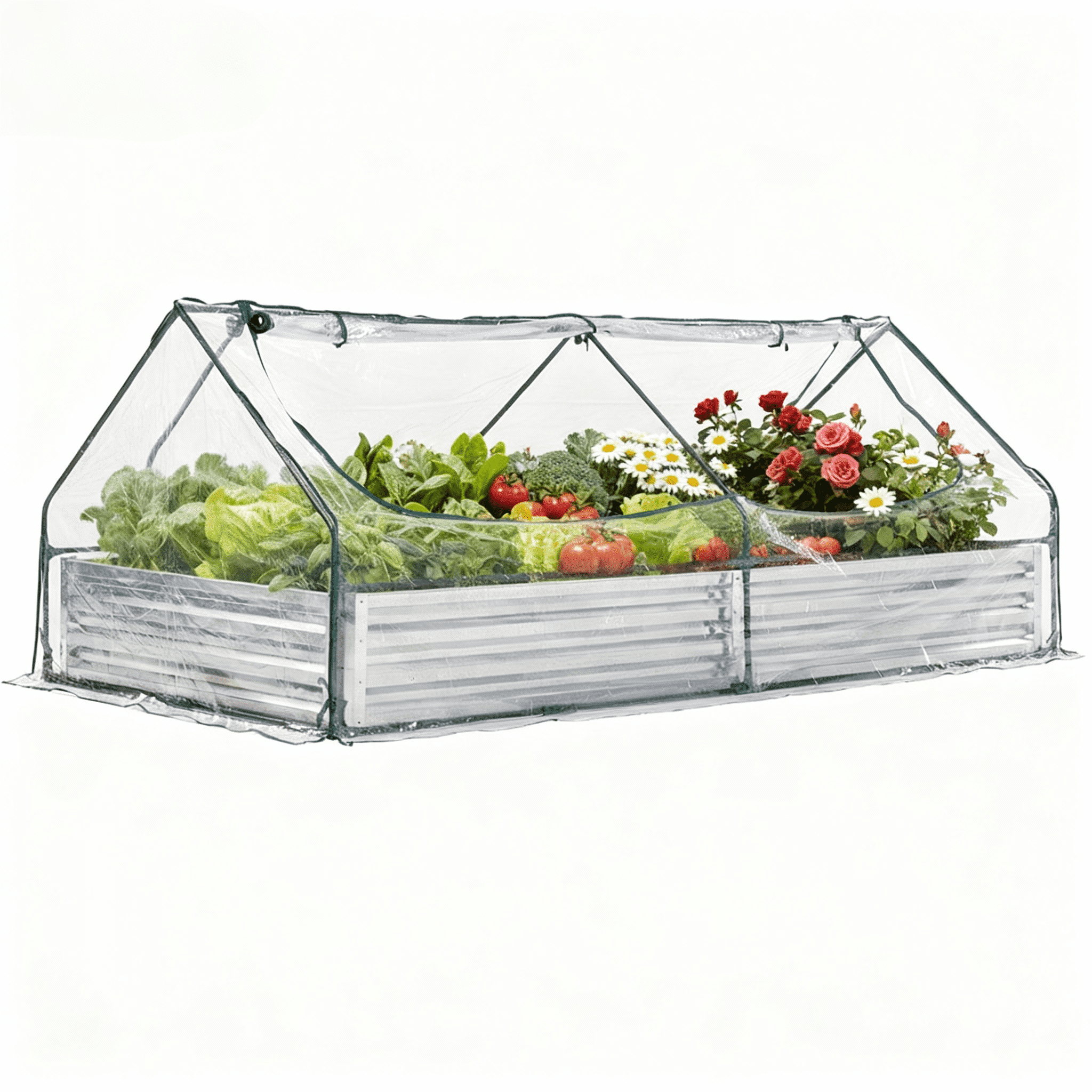 LIFERECORD Outdoor Raised Garden Bed Kit with Insulating Cover, Double ...